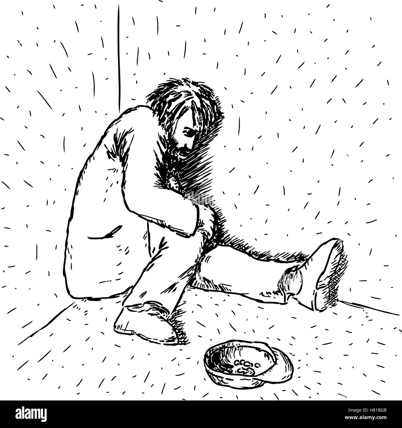 Homeless lifestyle Stock Vector Images - Alamy