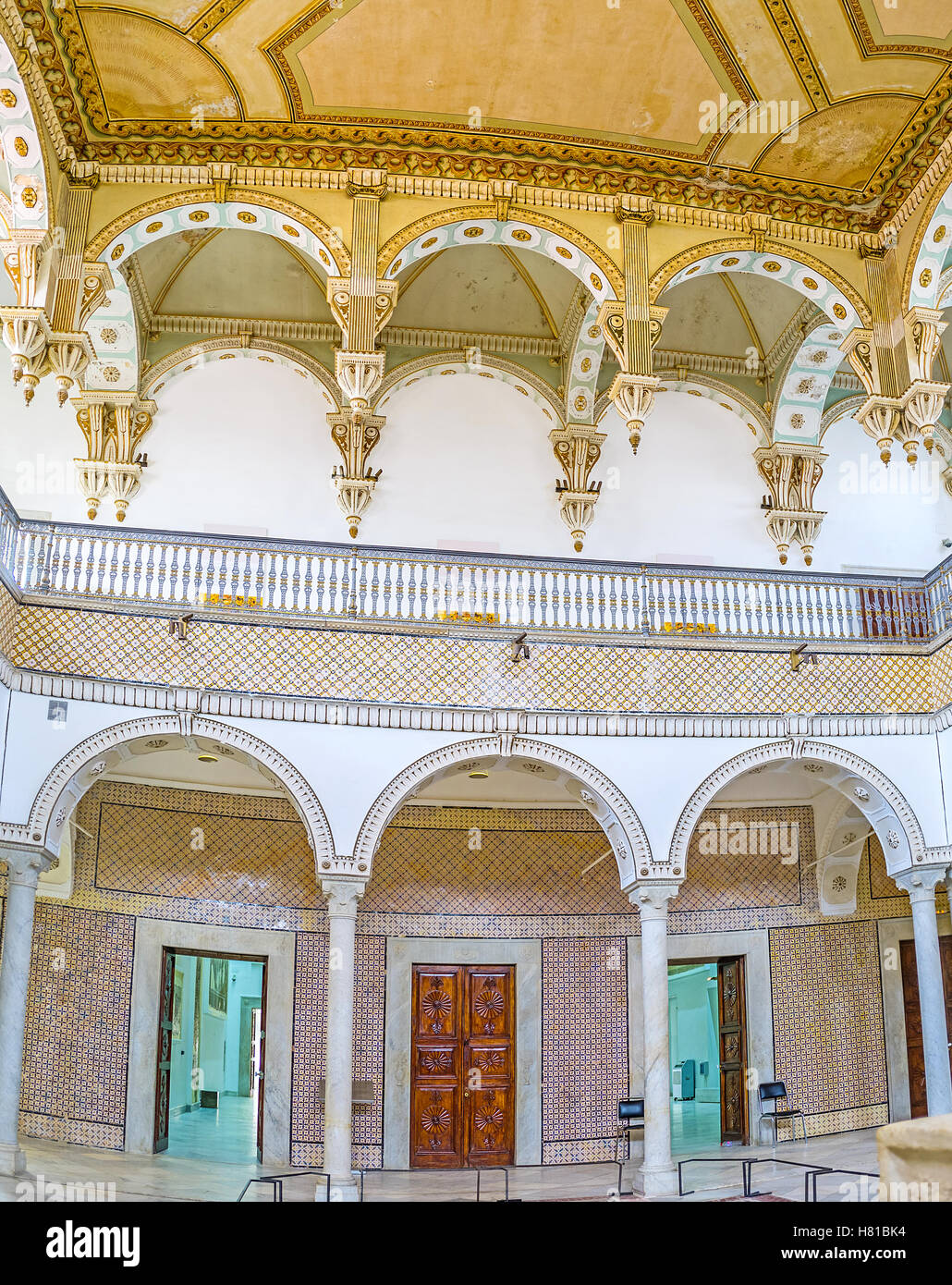 The Carthage Room of Bardo National Museum decorated with traditional ...