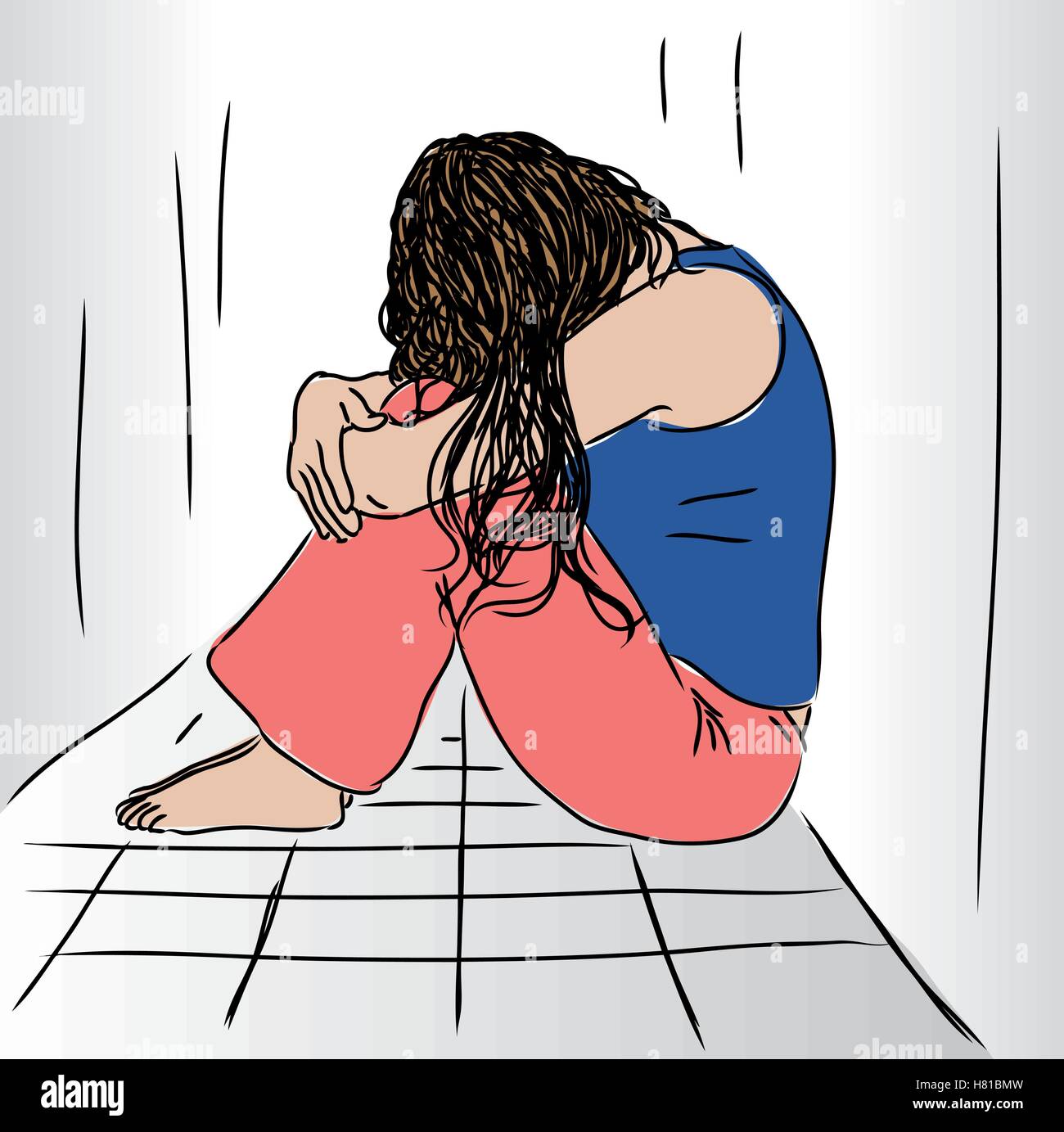 Sad and abandoned Stock Vector Images - Alamy