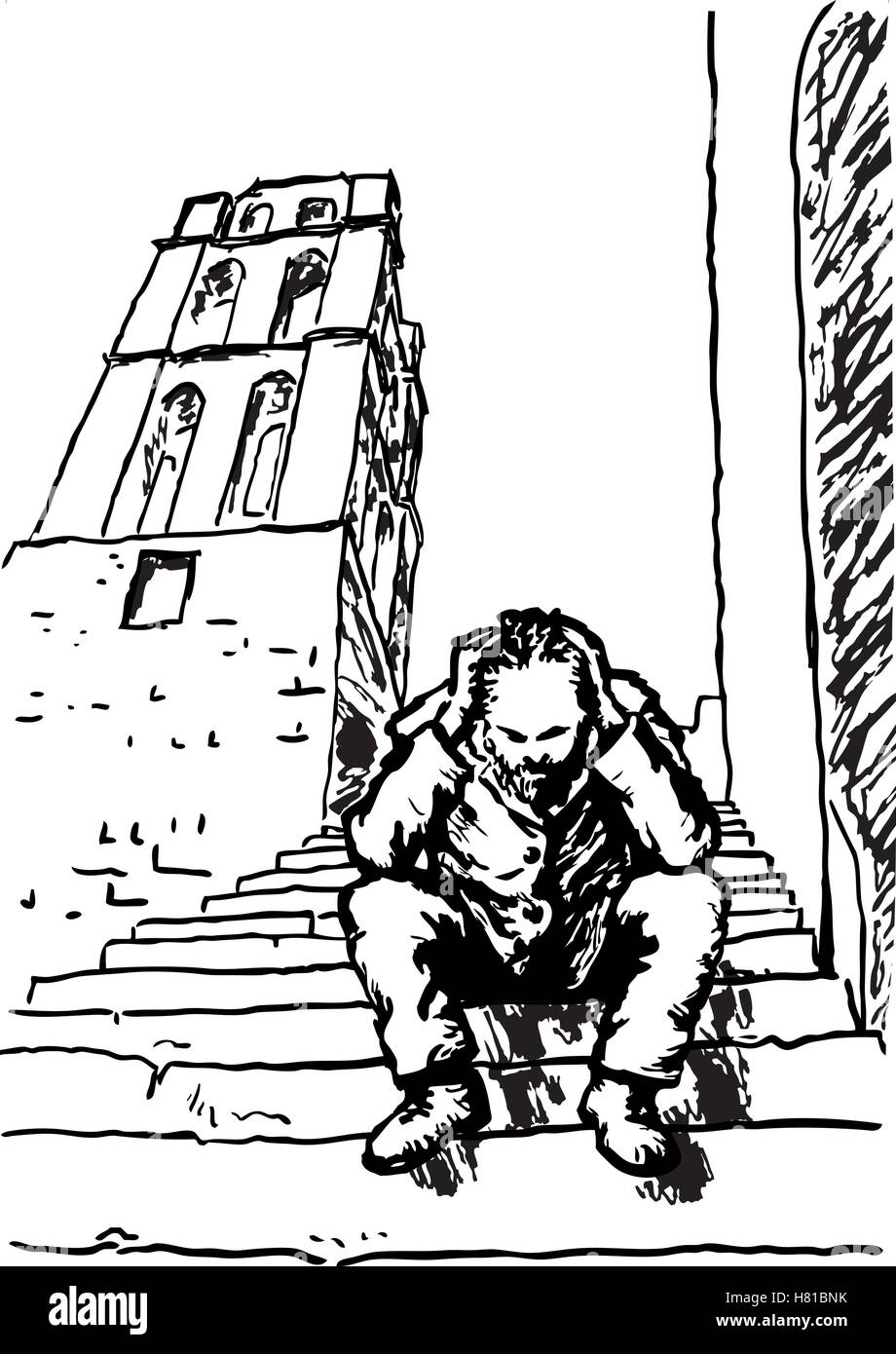 Homeless Stock Vector Images - Alamy