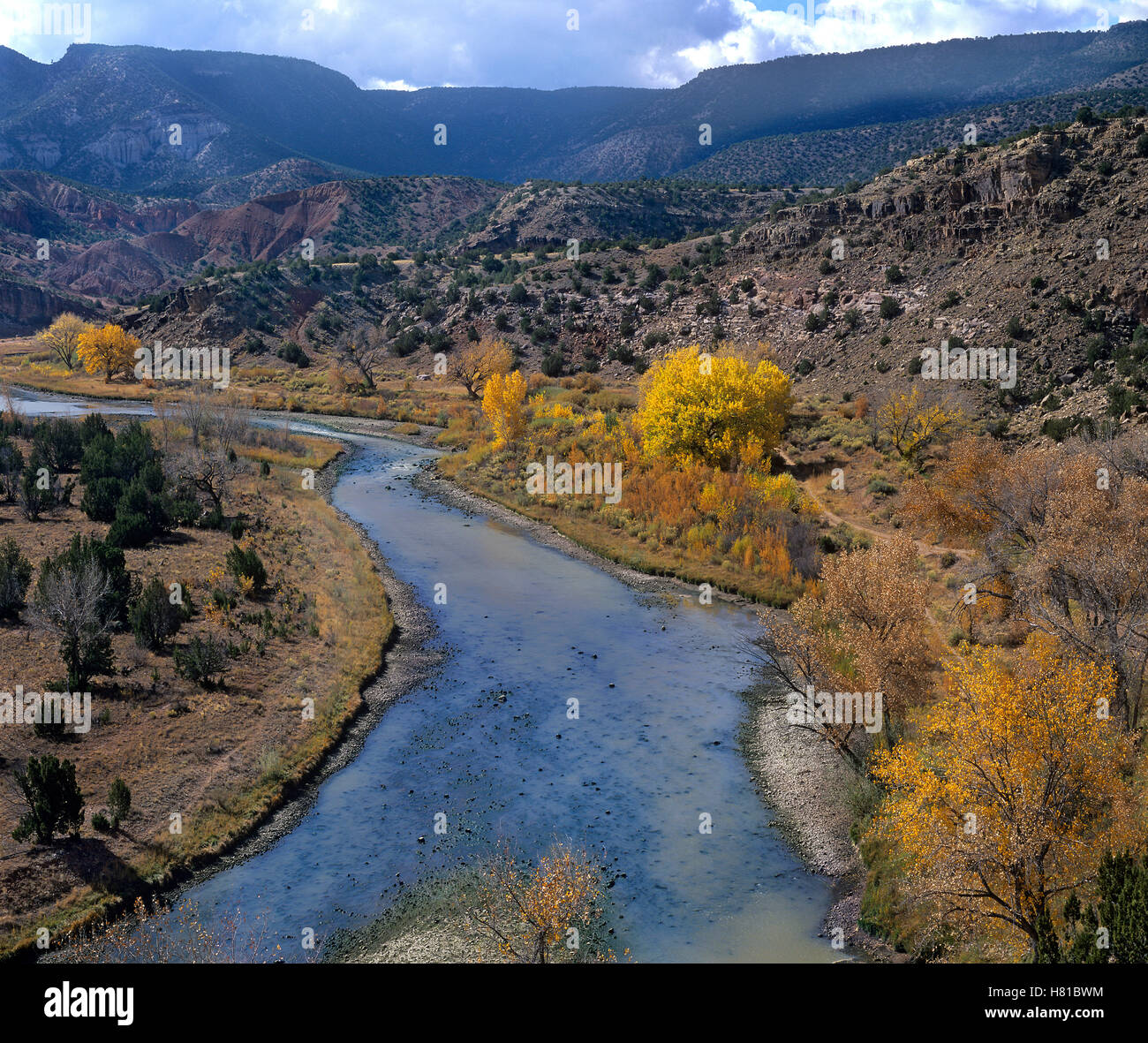 Rio Chama in autumn, New Mexico Stock Photo - Alamy