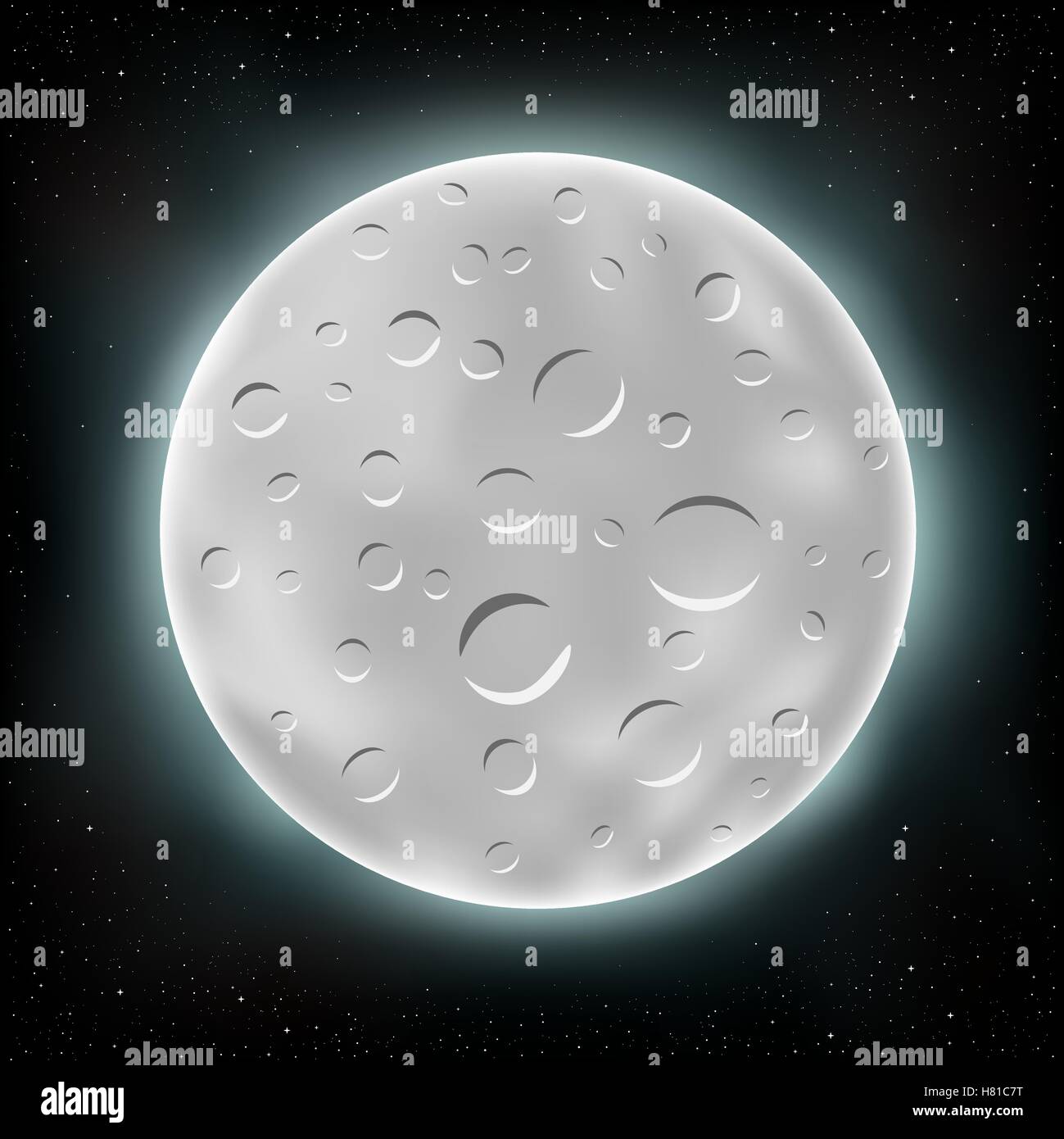 Romantic night full moon Stock Vector Images - Alamy