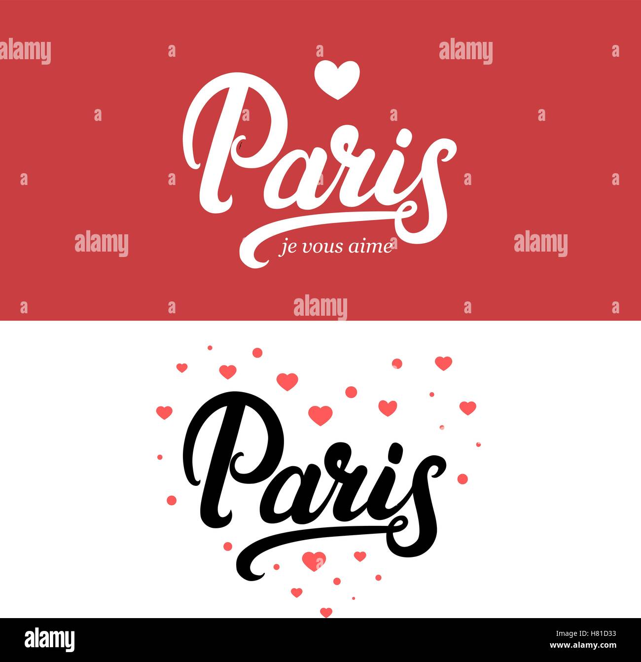 Paris hand written calligraphy lettering. Modern brush typography with ...