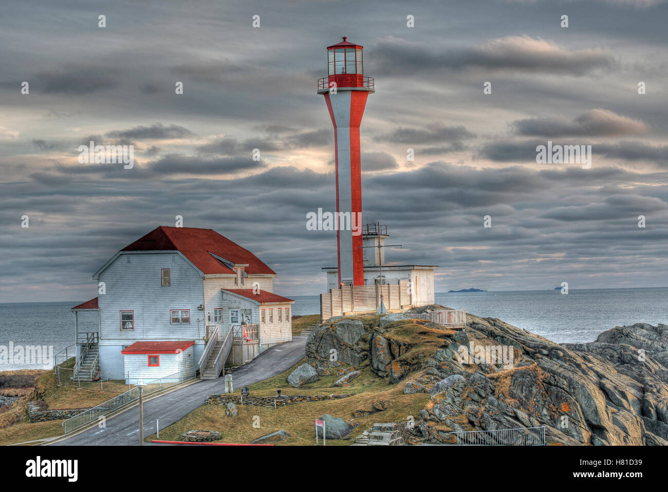 Cape Forchu Lightstation, Yarmouth, Nova Scotia, Gulf of Maine, Canada ...