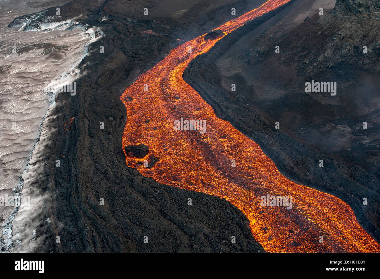 Lava flow, Tolbachik Volcano, Kamchatka, Russia Stock Photo - Alamy