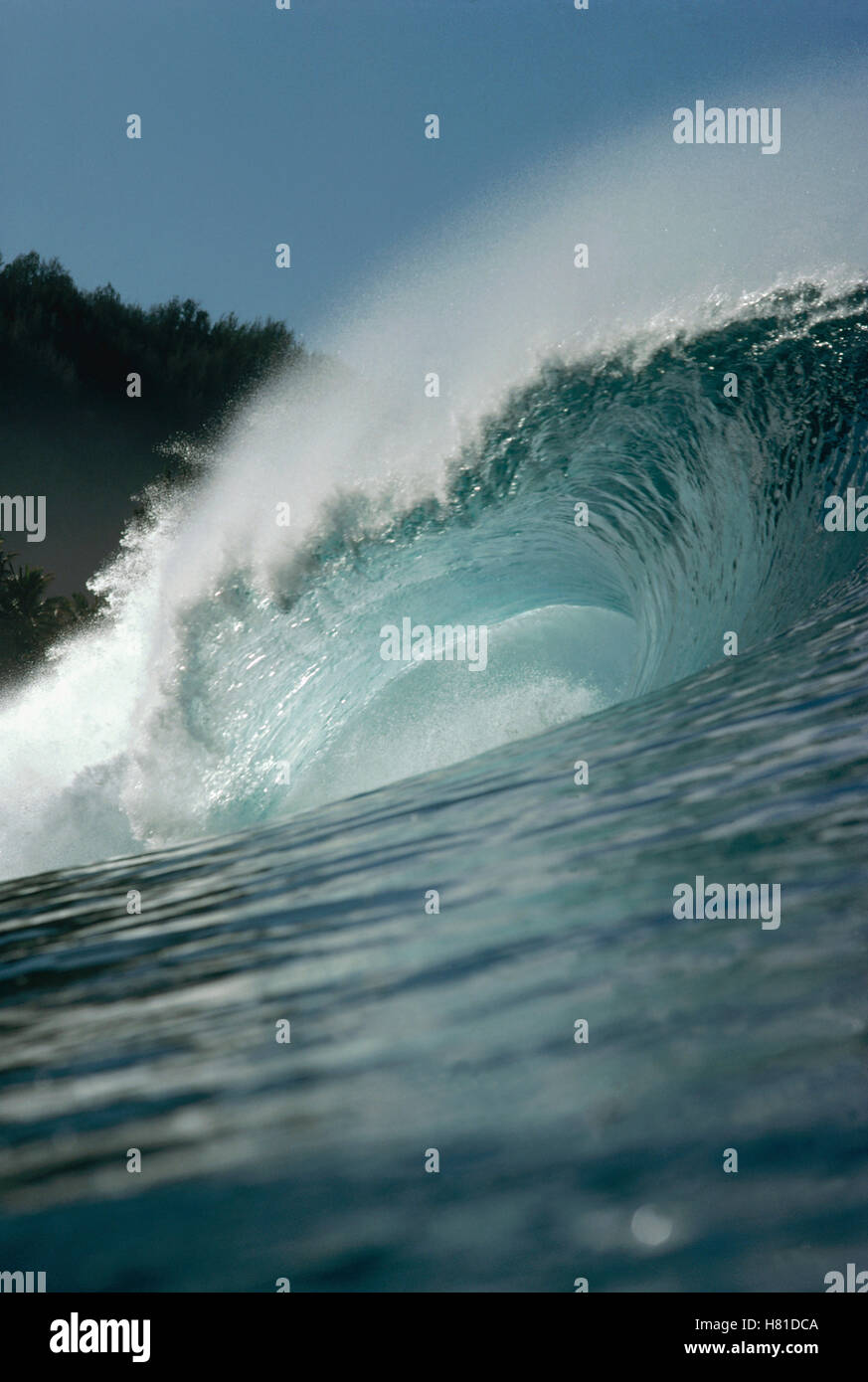 Inside breaking wave, water level view Stock Photo - Alamy