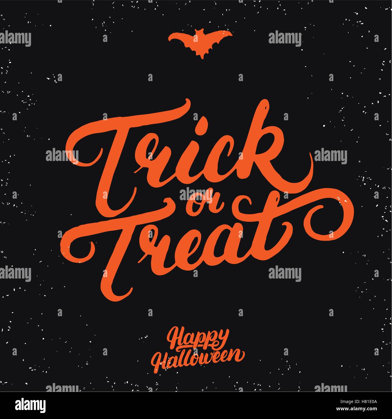 Trick or treat hand written lettering. Modern brush calligraphy ...