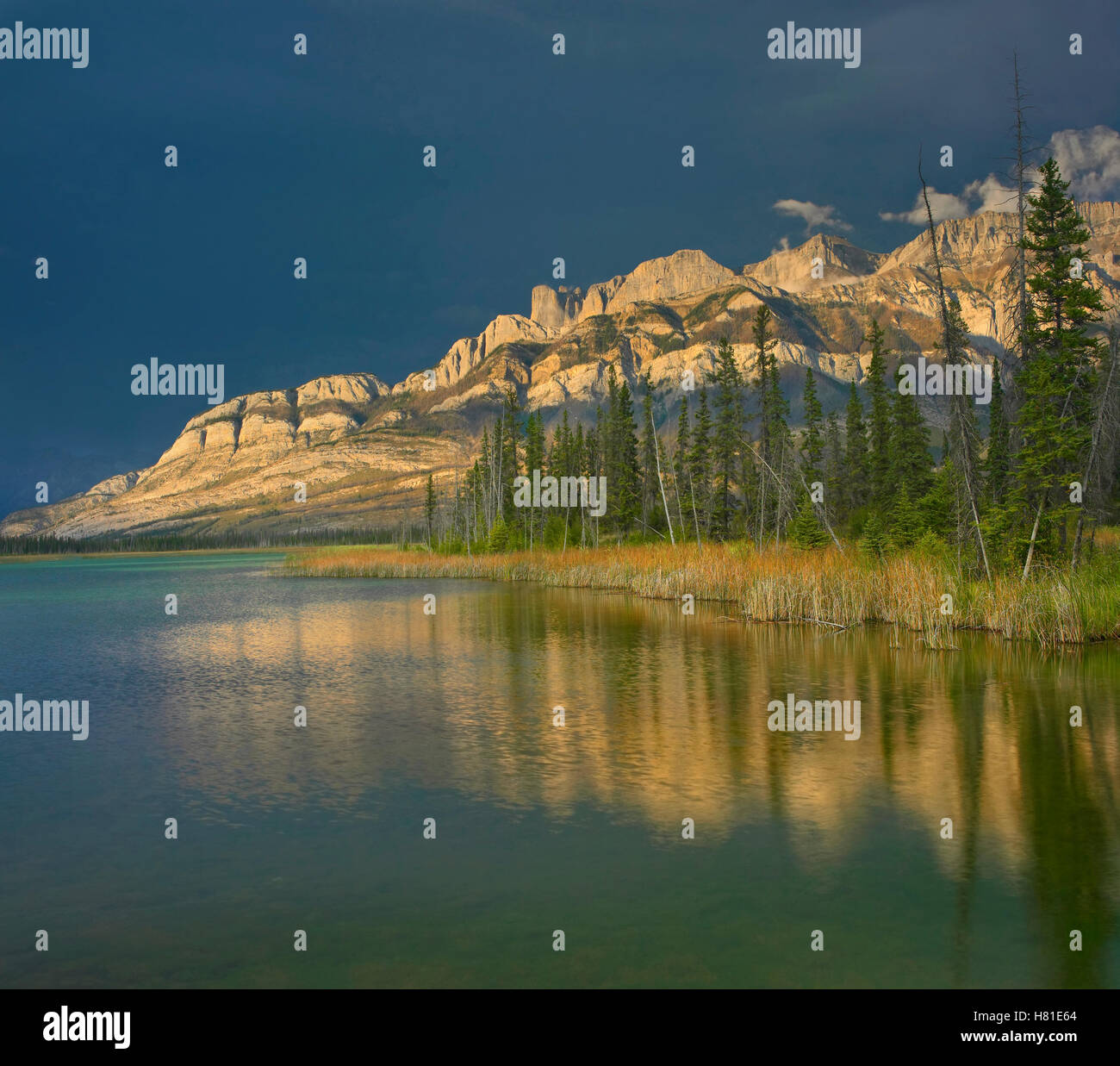 Miette Range and Talbot Lake, Jasper National Park, Alberta, Canada ...