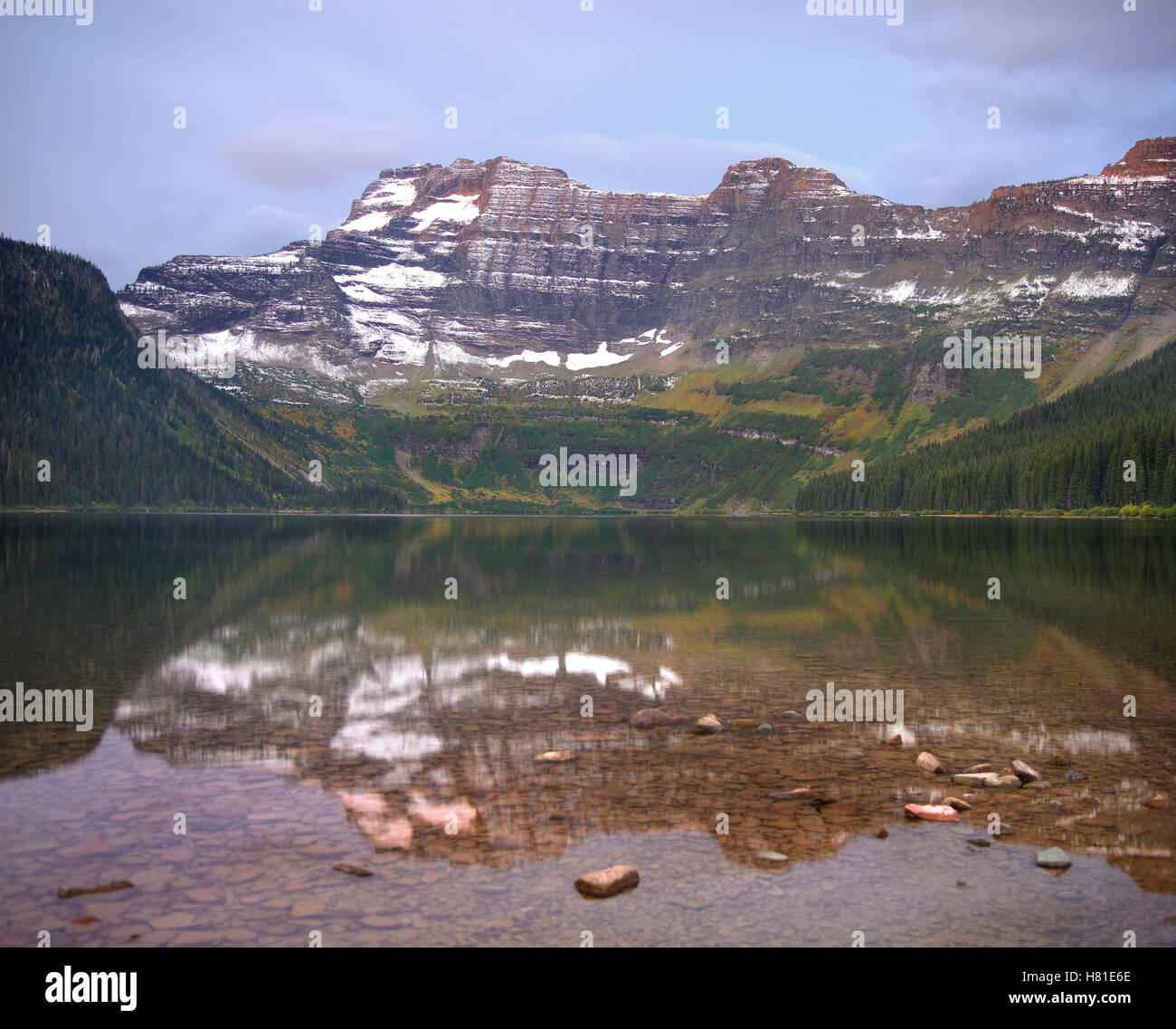 Cameron Lake, Waterton Lakes National Park, Alberta, Canada Stock Photo ...