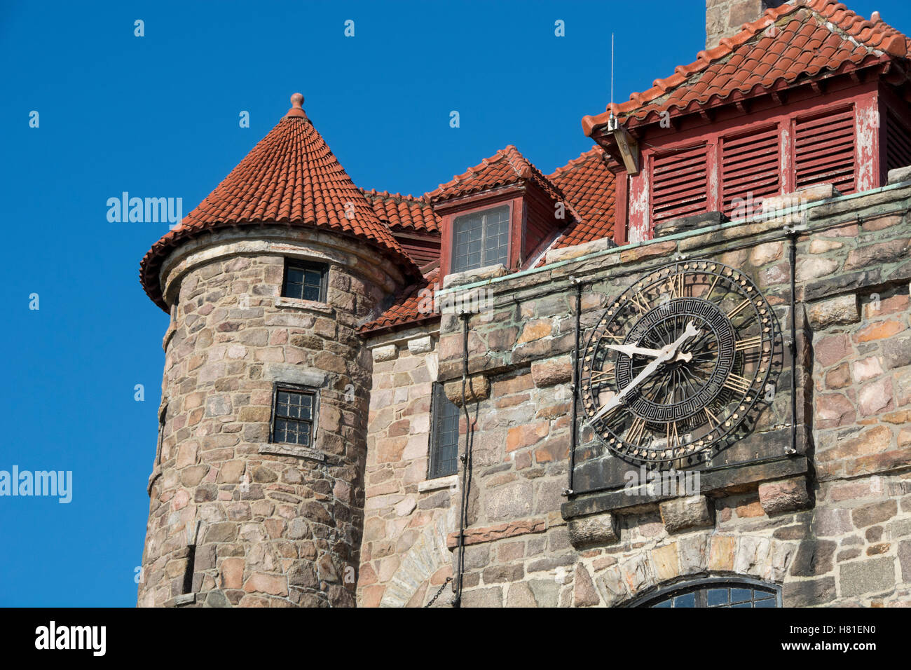 New York, Chippewa Bay, Hammond, Dark Island. Historic Singer Castle ...