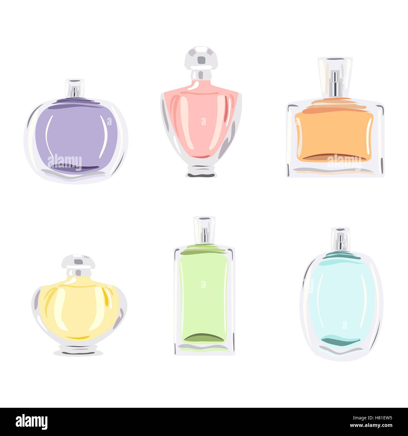 Set of a perfume bottles. Vector illustration Stock Vector Image & Art - Alamy