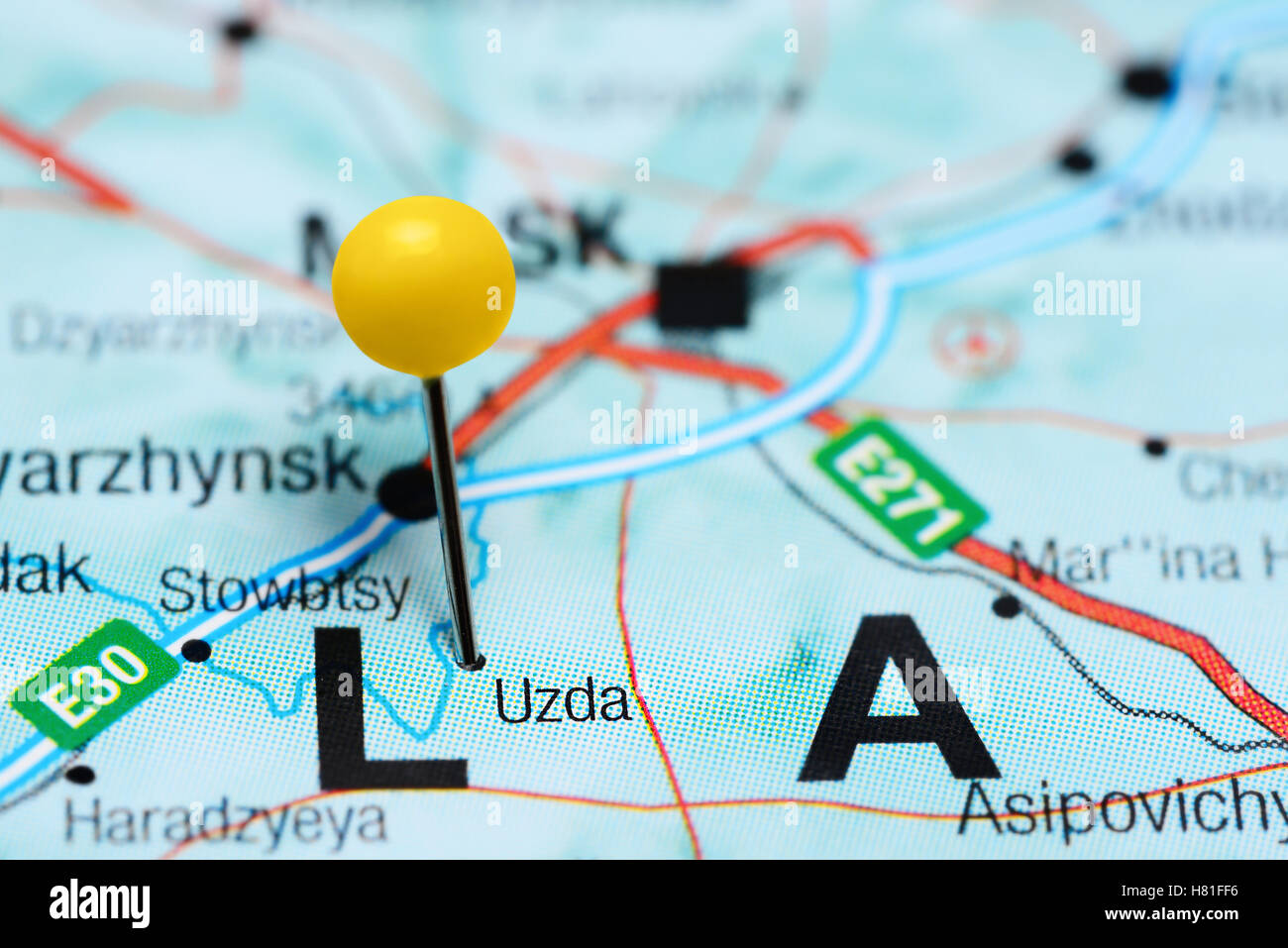 Uzda map hi-res stock photography and images - Alamy