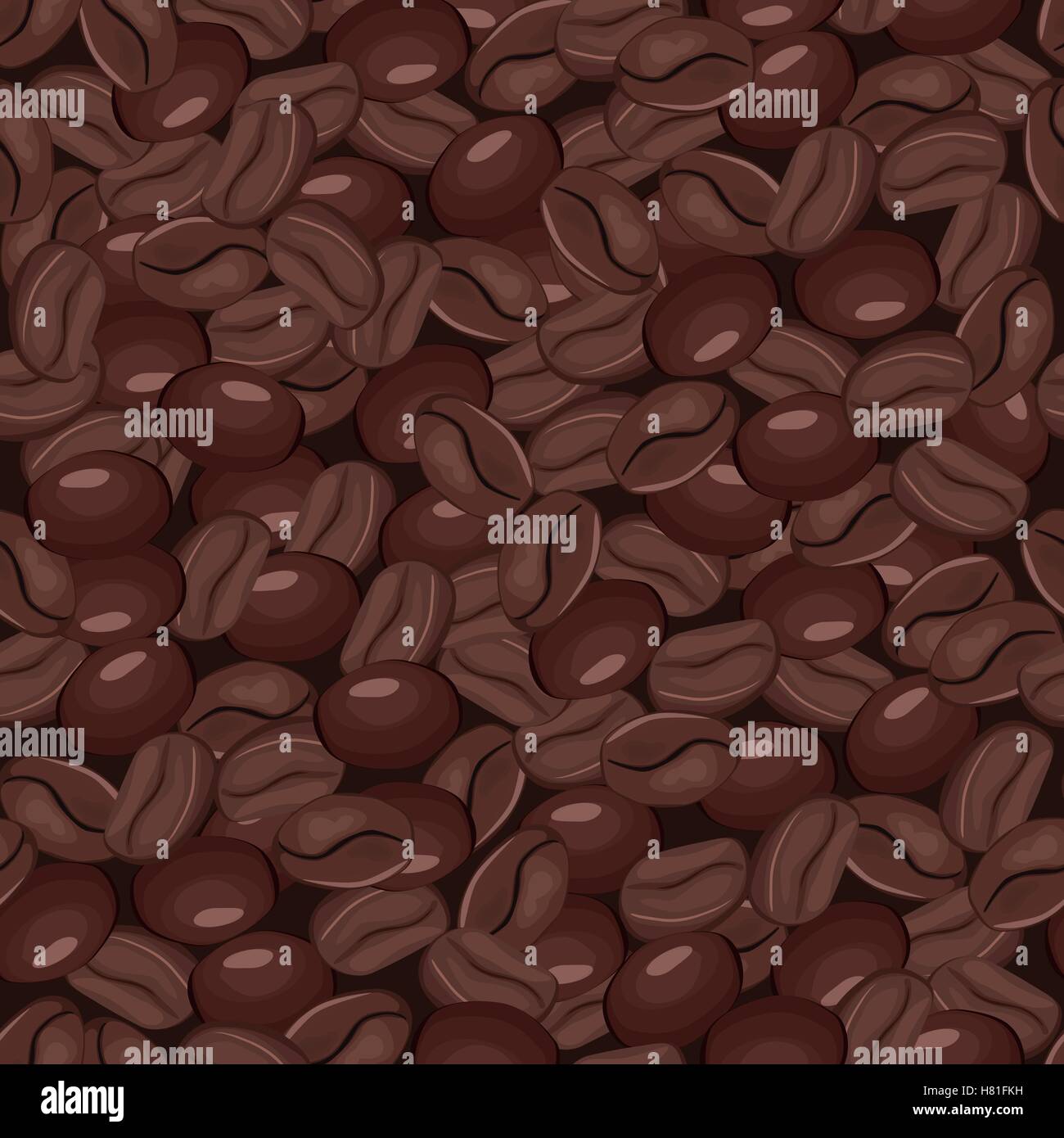 Coffee roasted beans seamless pattern. Vector illustration Stock Vector ...