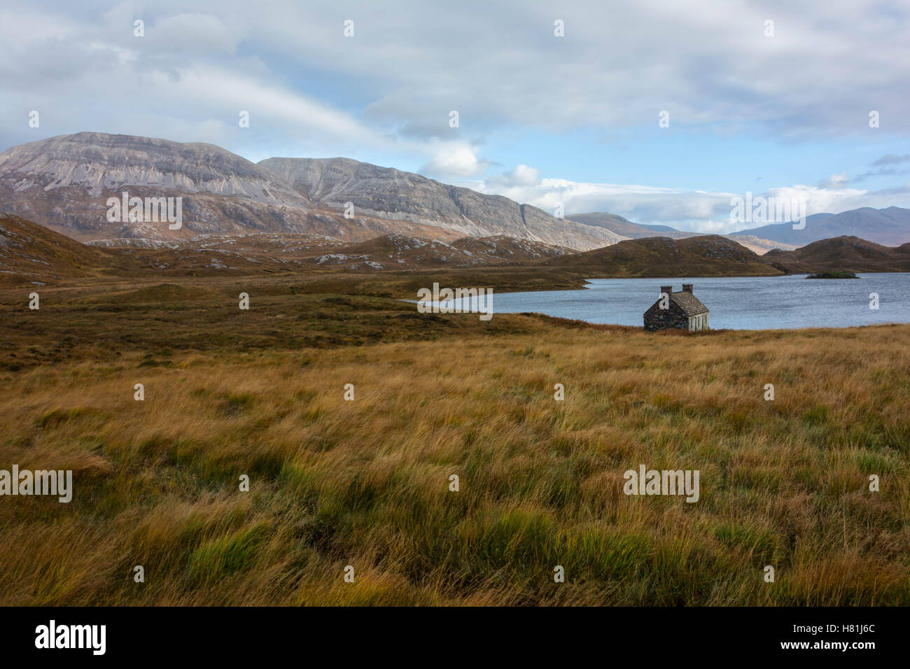 Loch Stack and Ben Arkle, Sutherland, Scotland, United Kingdom Stock ...