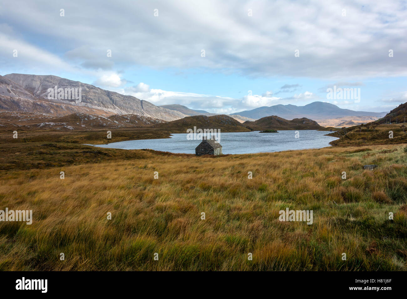 Loch Stack and Ben Arkle, Sutherland, Scotland, United Kingdom Stock ...