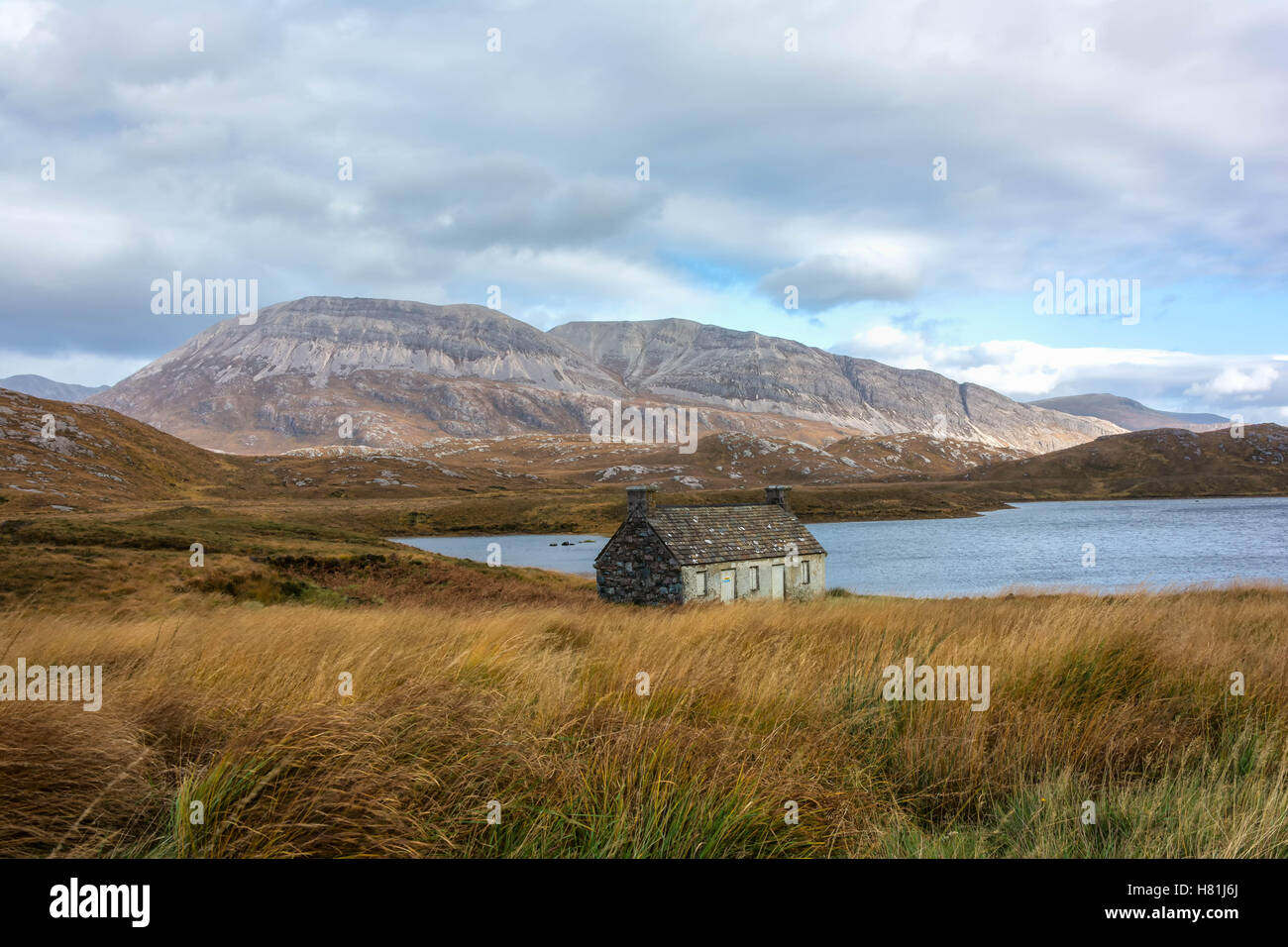 Loch Stack and Ben Arkle, Sutherland, Scotland, United Kingdom Stock ...