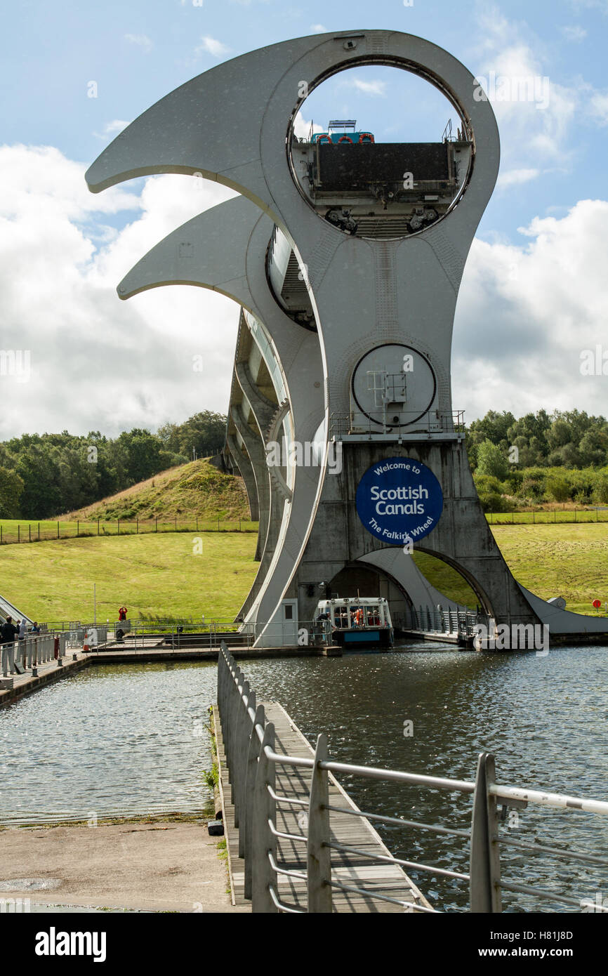 The Falkirk Wheel. Innovative Scottish engineering project providing a ...