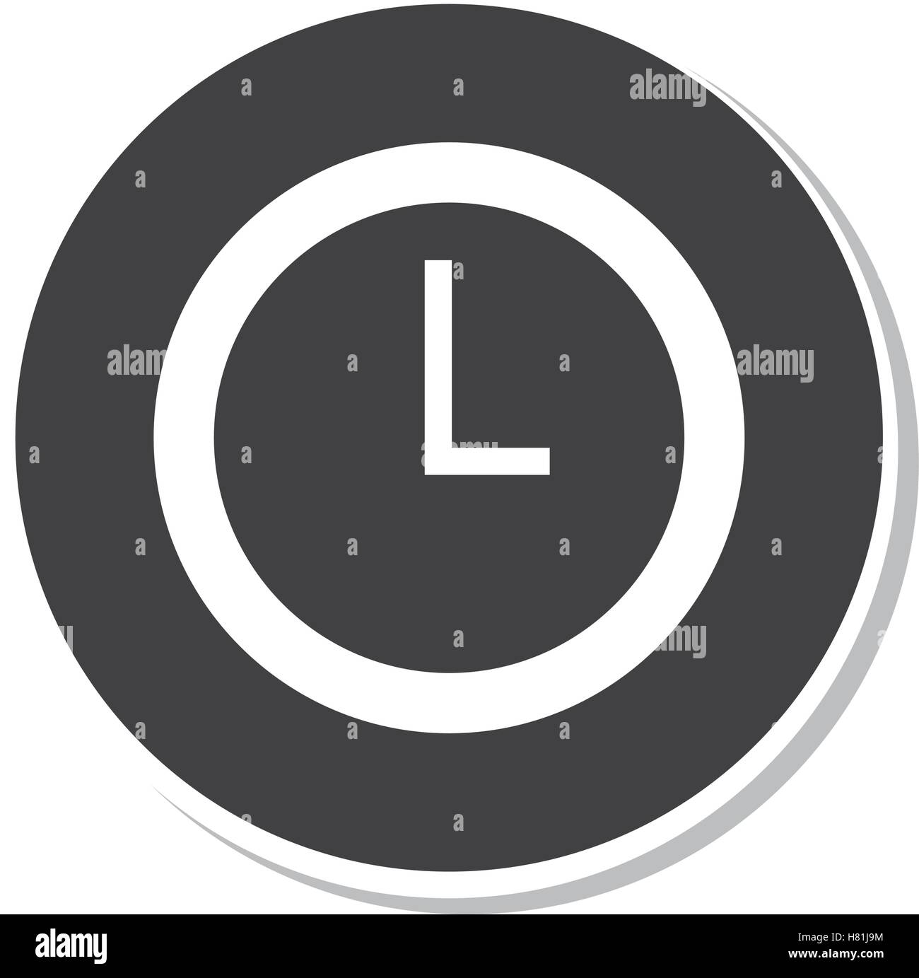 time clock design over white background, vector illustration Stock ...