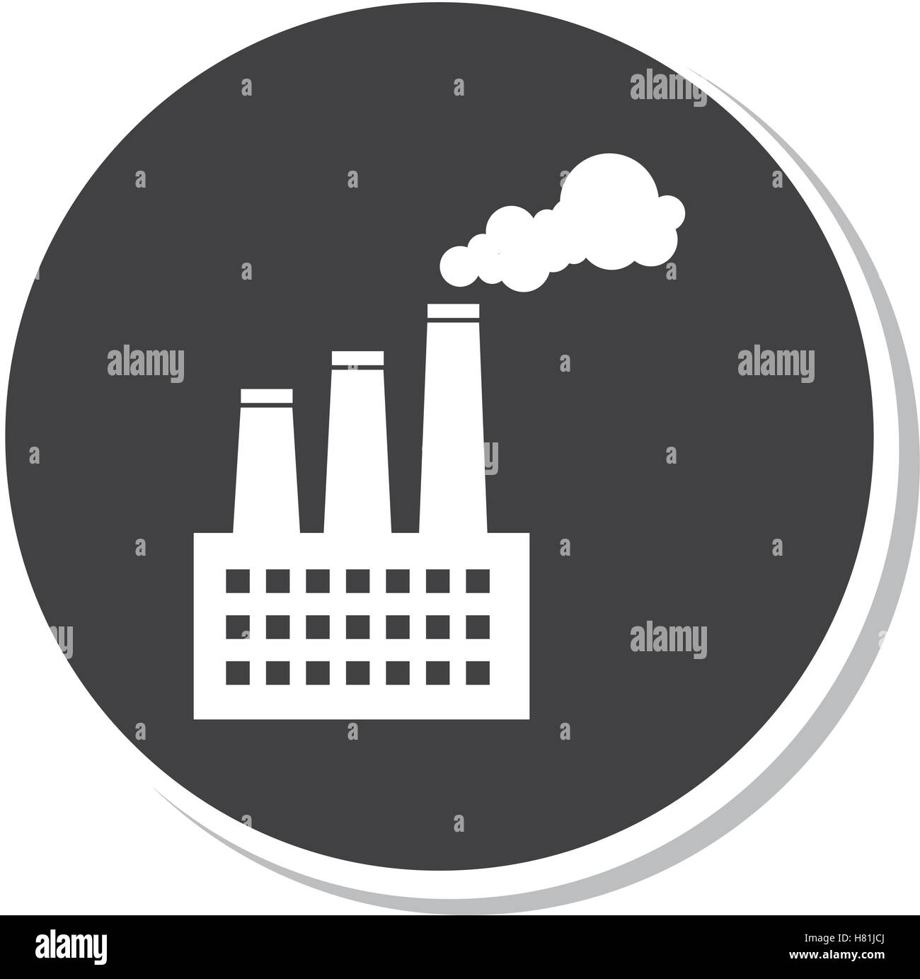 Factory industrial over white background, vector illustration eps10 ...