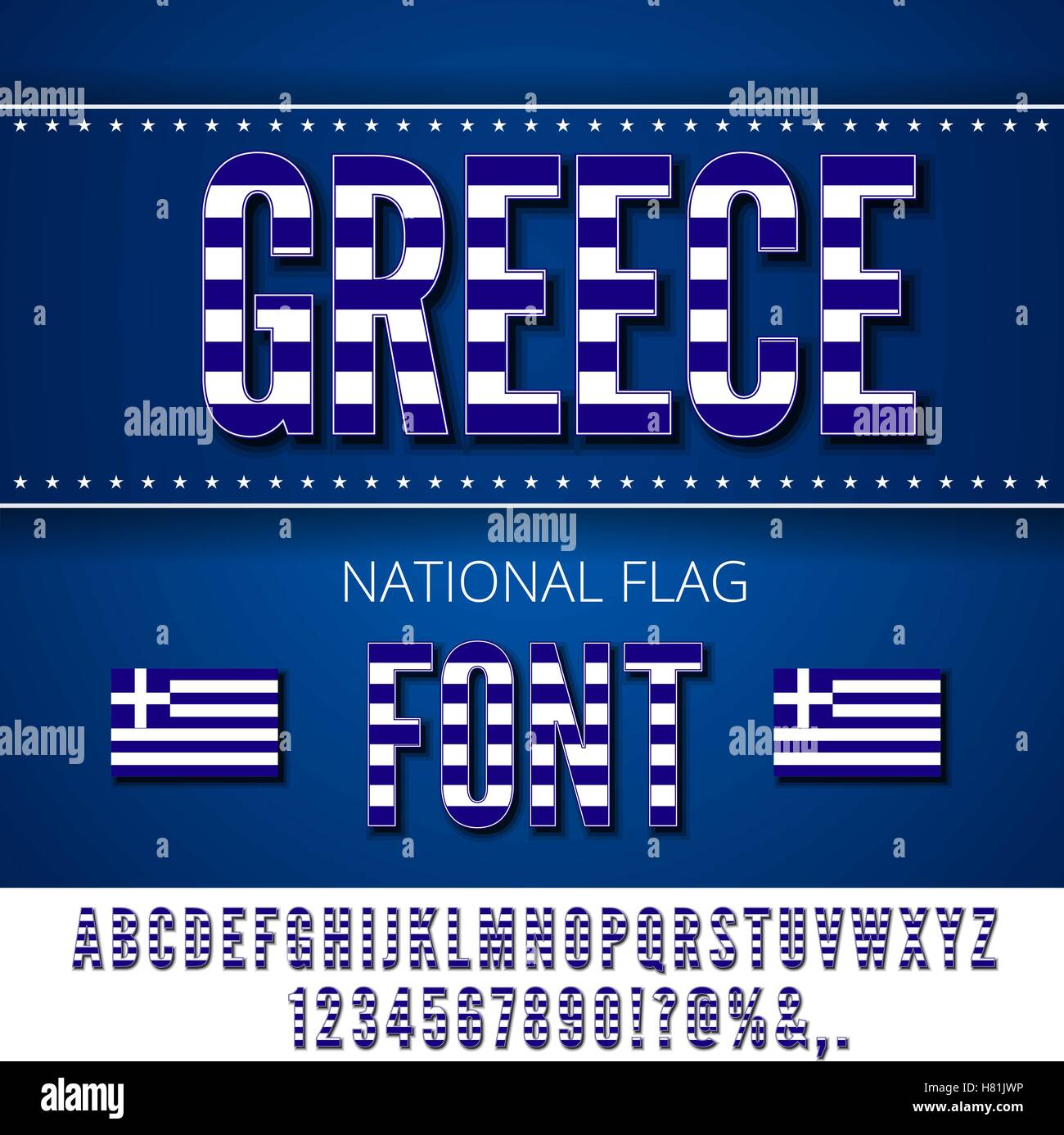 National Flag Font Stock Vector Image & Art - Alamy