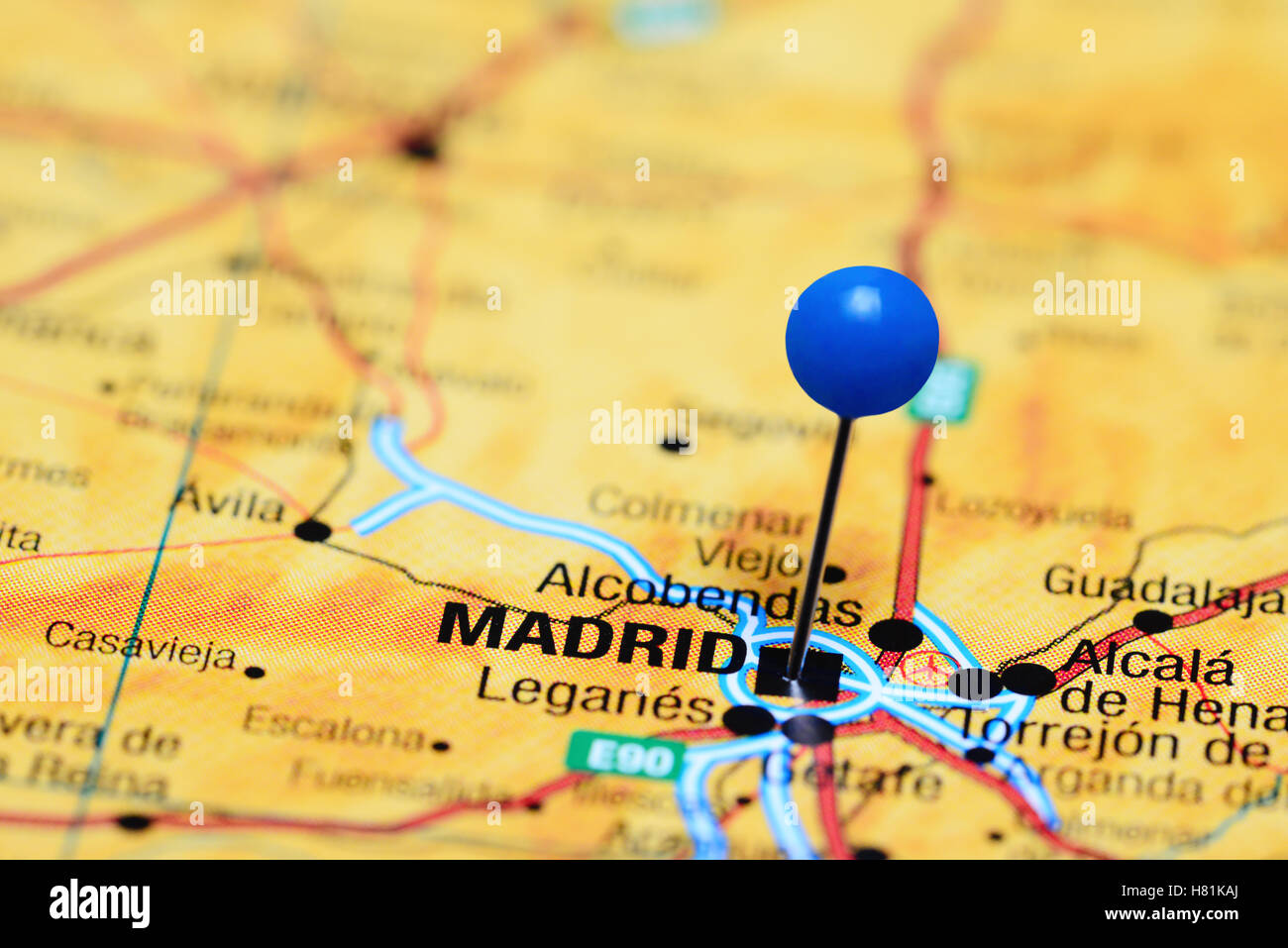 Map of madrid spain hi-res stock photography and images - Alamy