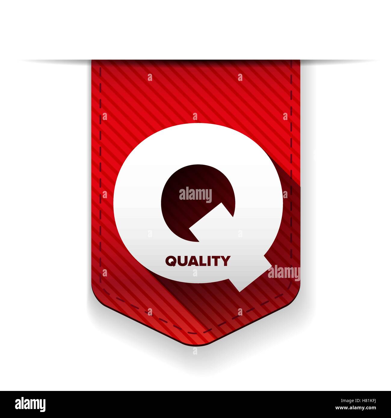 Quality icon ribbon vector Stock Vector Image & Art - Alamy