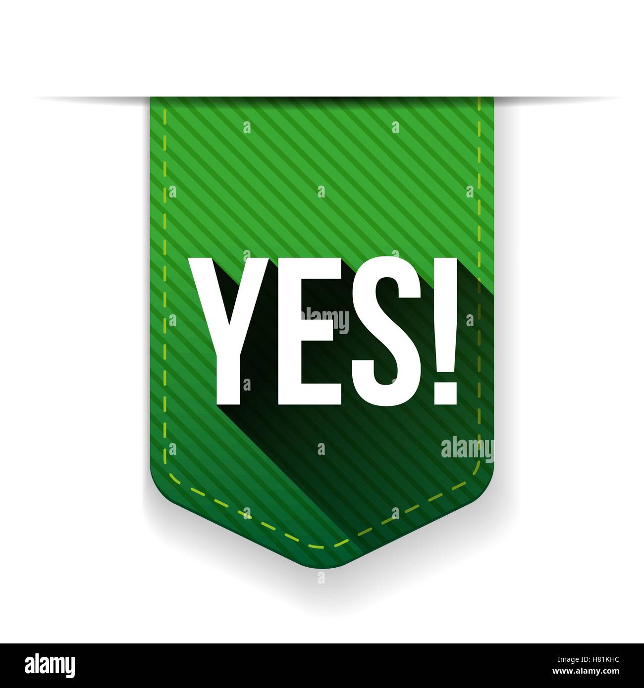 Yes! Vector green ribbon Stock Vector Image & Art - Alamy