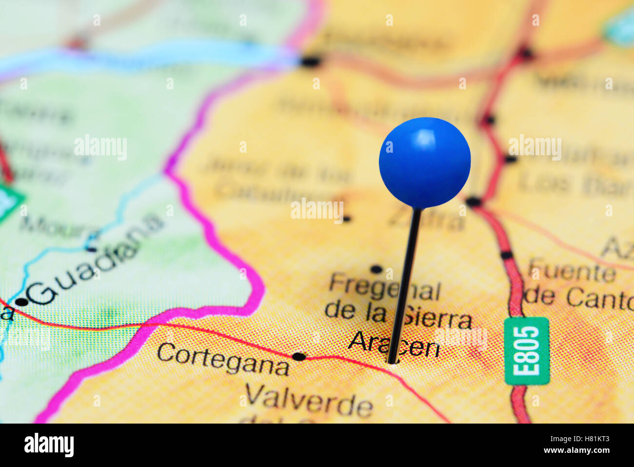 Map of aracena hi-res stock photography and images - Alamy