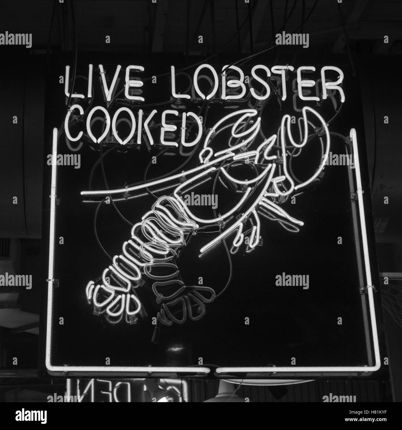 Reading Terminal Market, shop sign, Live Lobster Cooked, Philadelphia ...