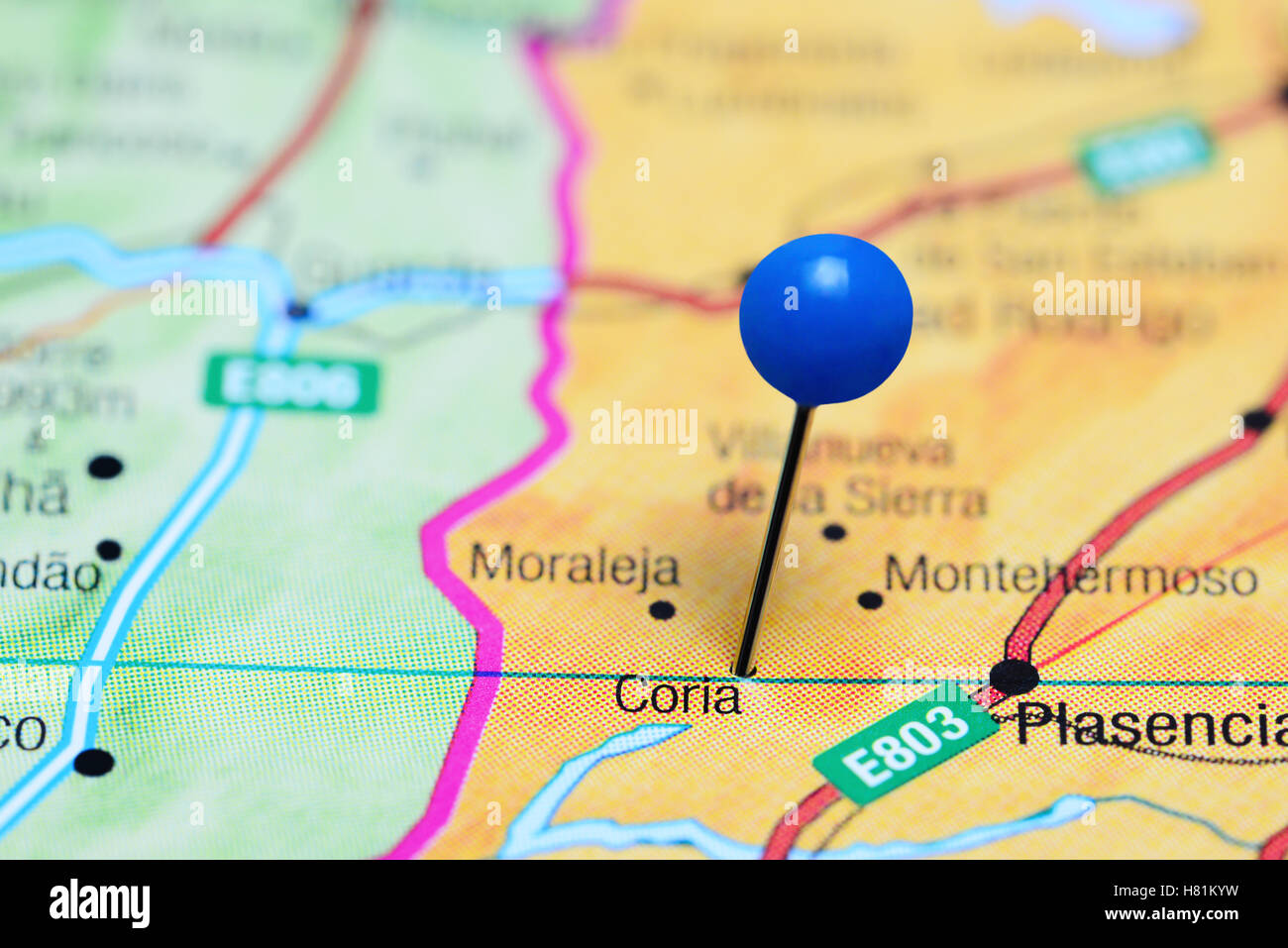 Map of coria hi-res stock photography and images - Alamy