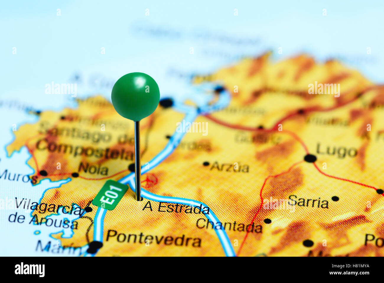 Map of a estrada spain hi-res stock photography and images - Alamy