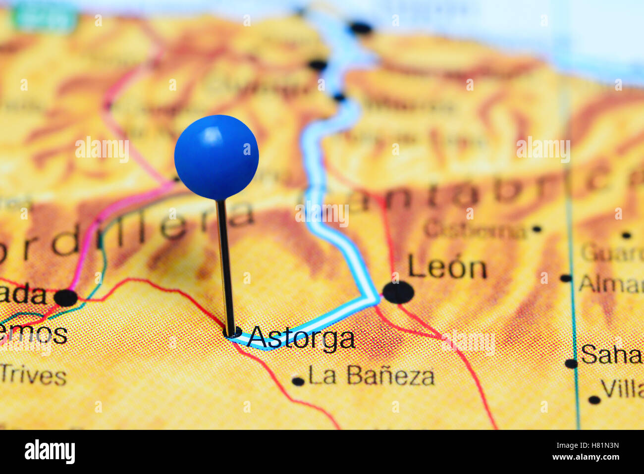 Map of astorga spain hi-res stock photography and images - Alamy