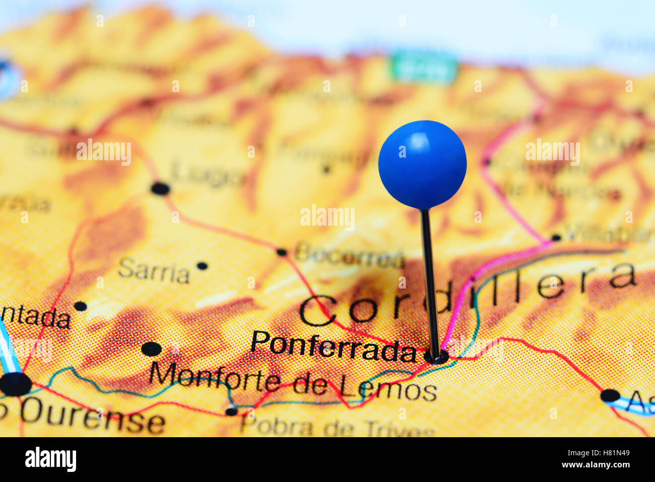 Ponferrada spain map hi-res stock photography and images - Alamy