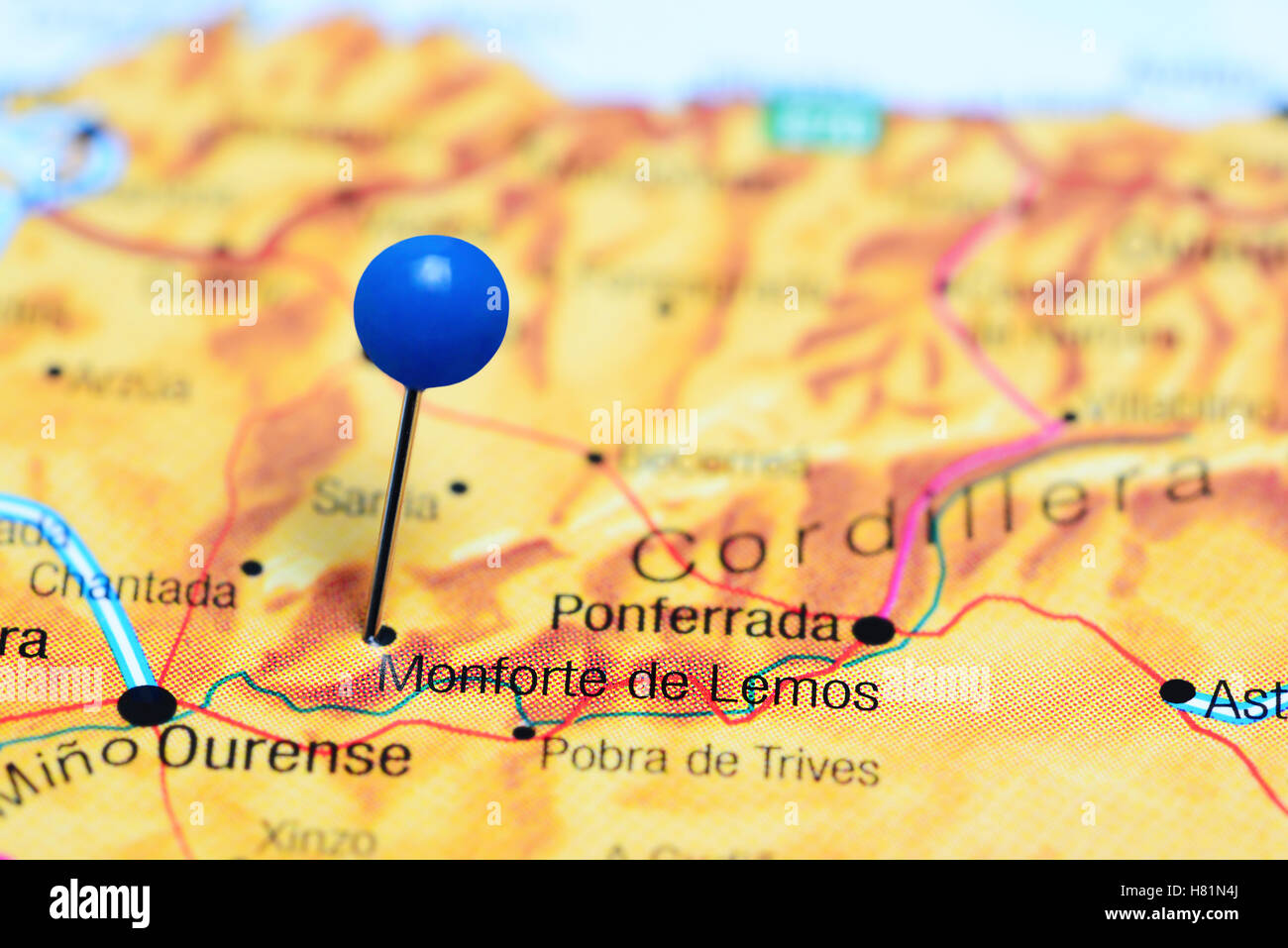 Monforte map hi-res stock photography and images - Alamy