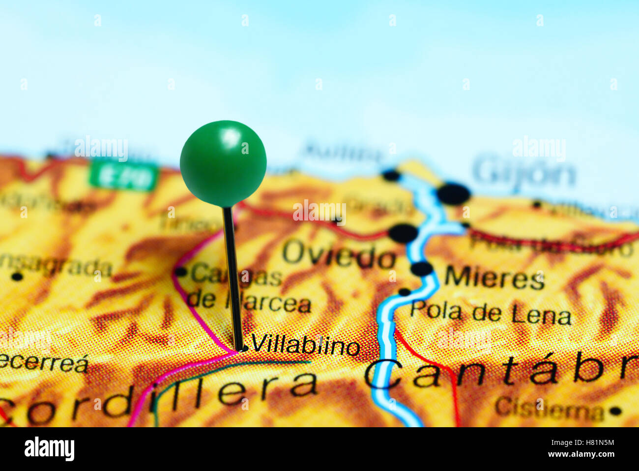 Map of villablino hi-res stock photography and images - Alamy