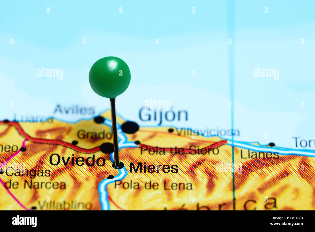 Map of mieres spain hi-res stock photography and images - Alamy