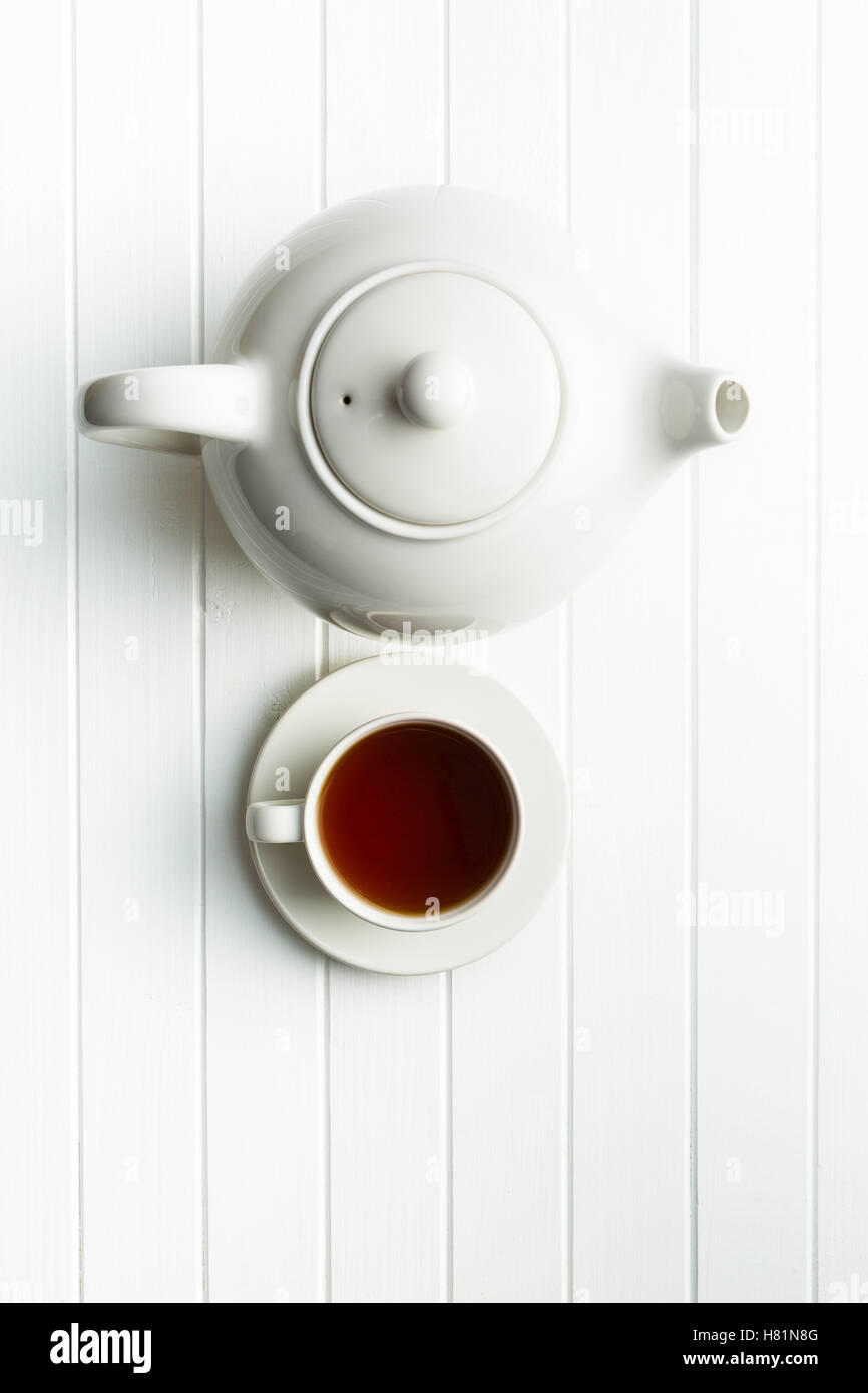 Overhead View Glass Table With Teapot High Resolution Stock Photography ...