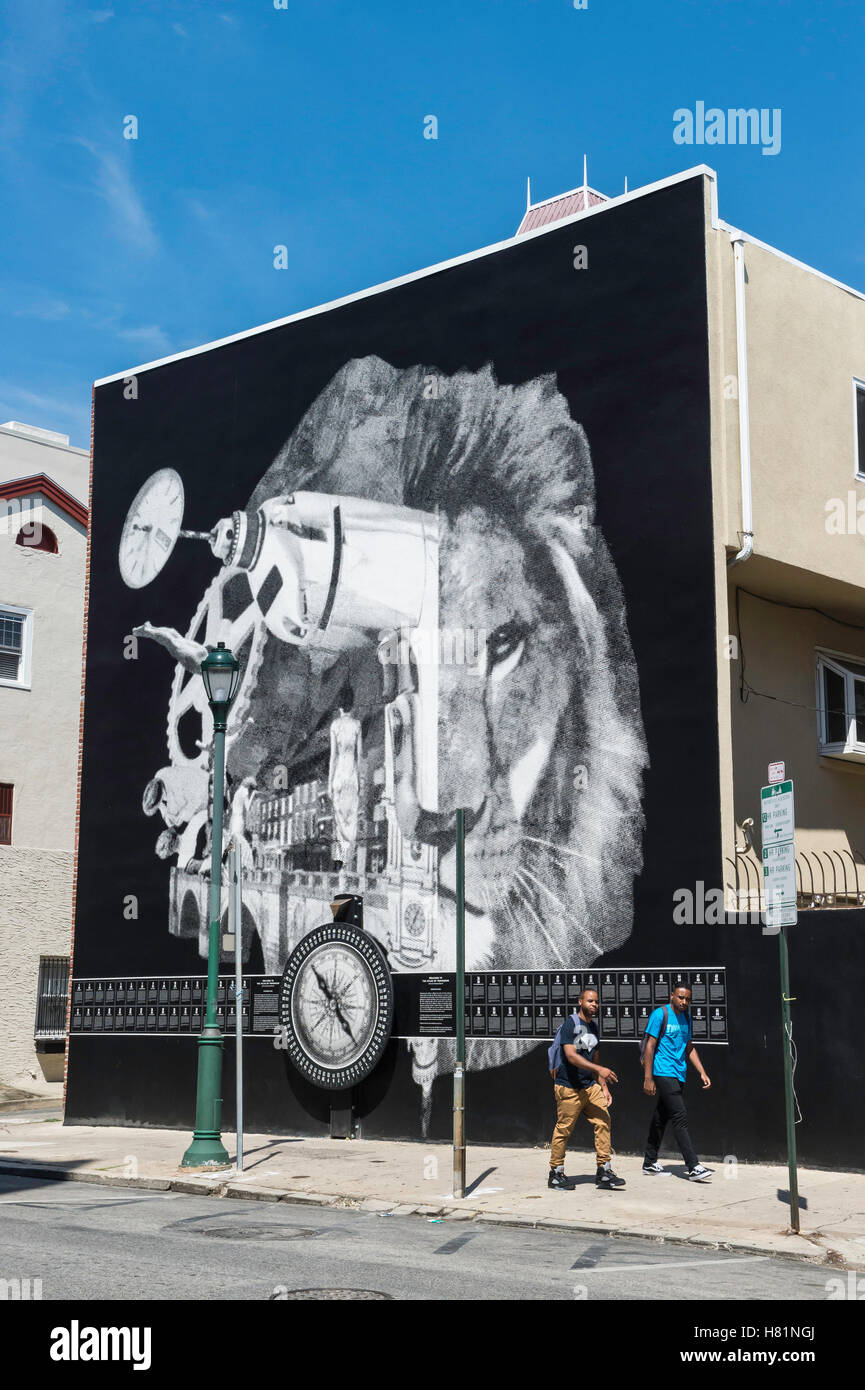 The Atlas of Tomorrow, mural, by Candy Chang, Philadelphia ...