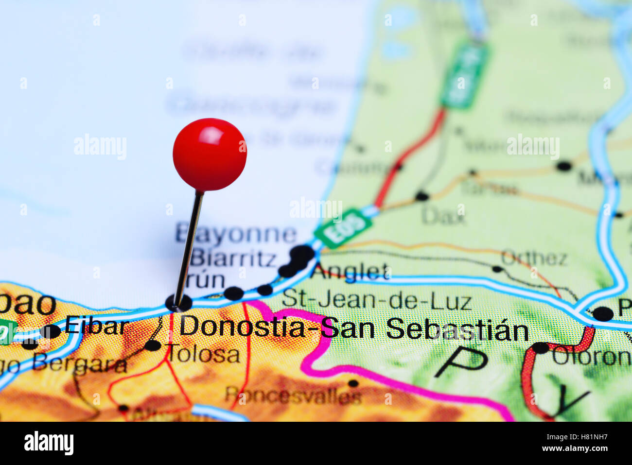 Donostia san sebastian spain map hi-res stock photography and images ...