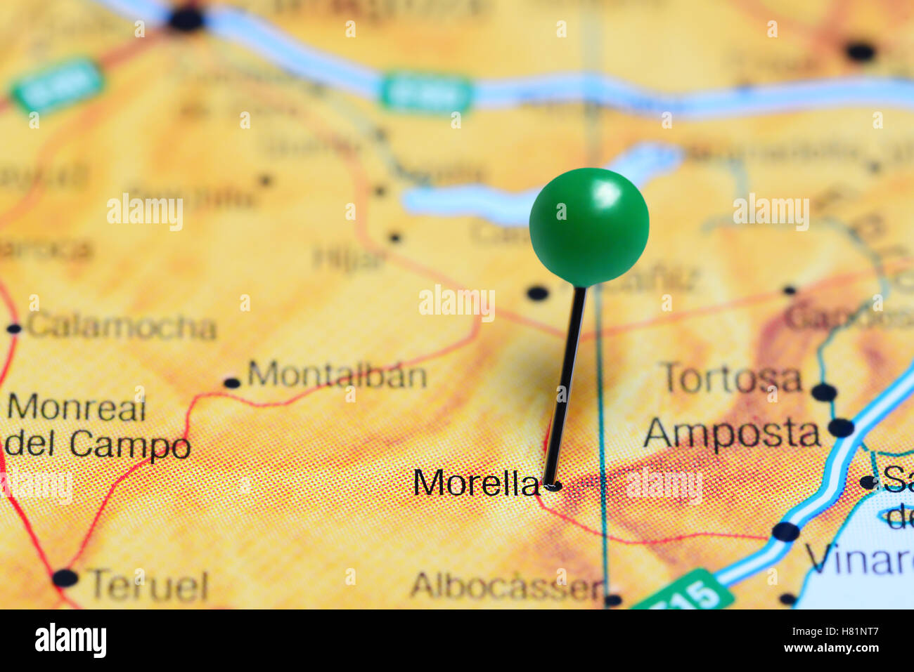 Morella on a map hi-res stock photography and images - Alamy