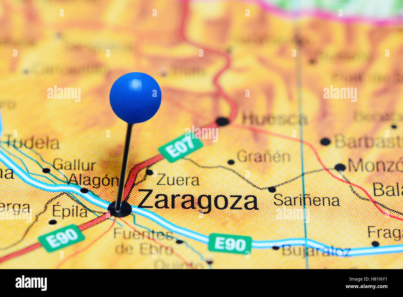 Map of zaragoza hi-res stock photography and images - Alamy