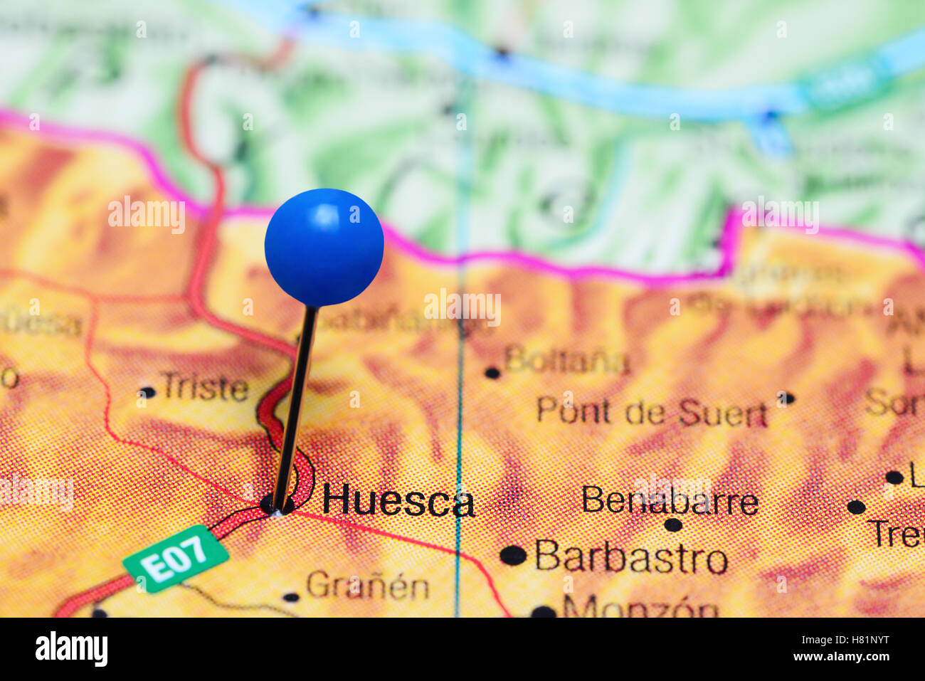 Map of huesca spain hi-res stock photography and images - Alamy