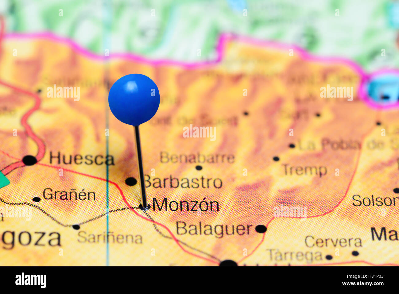 Map of monzon spain hi-res stock photography and images - Alamy