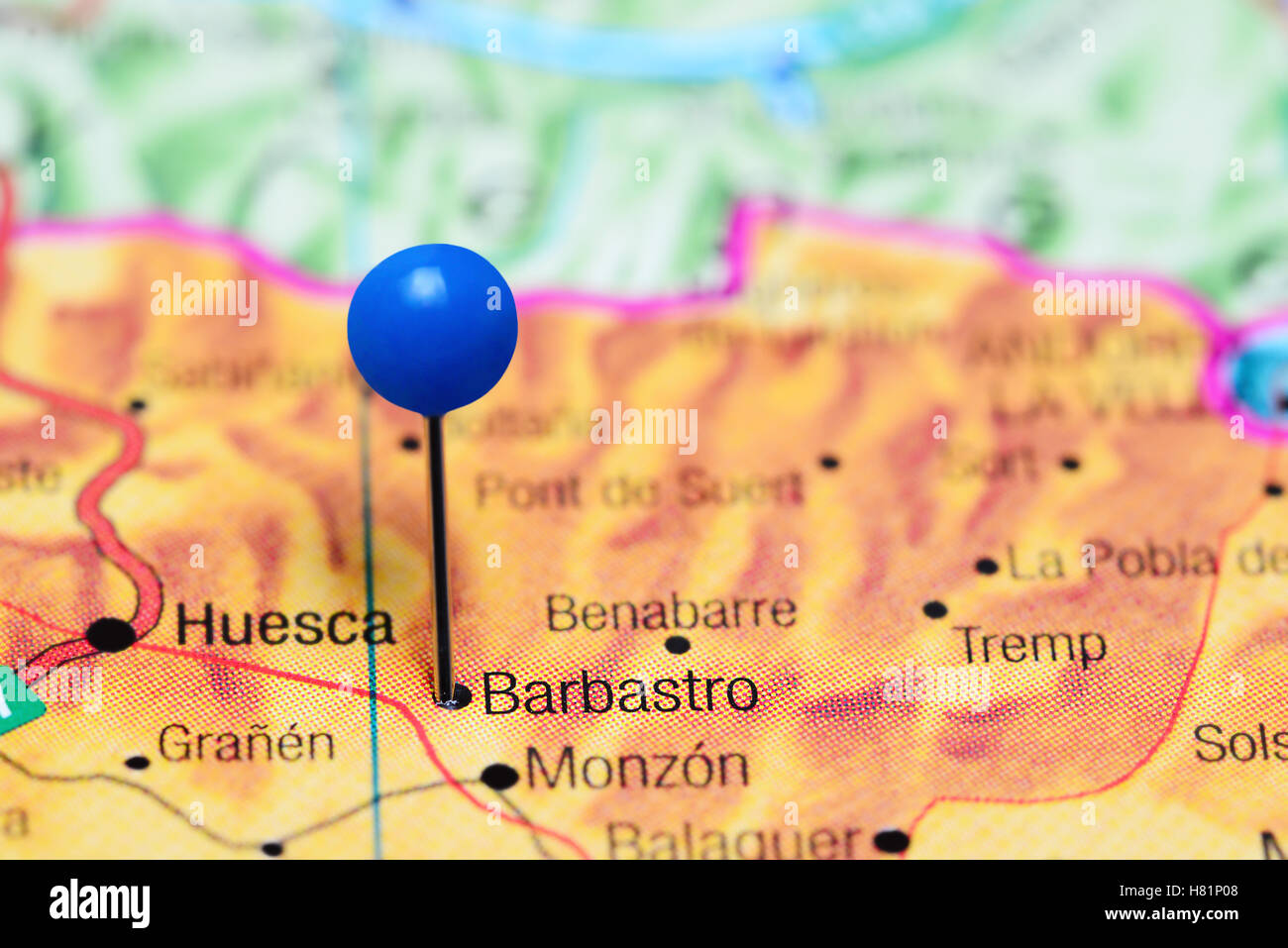 Barbastro spain on a map hi-res stock photography and images - Alamy