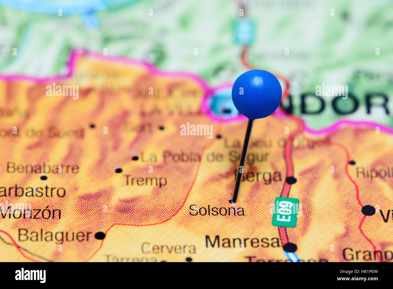 Map of solsona spain hi-res stock photography and images - Alamy