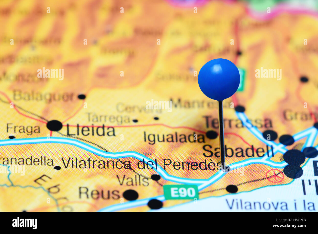 Map of vilafranca del penedes hi-res stock photography and images - Alamy