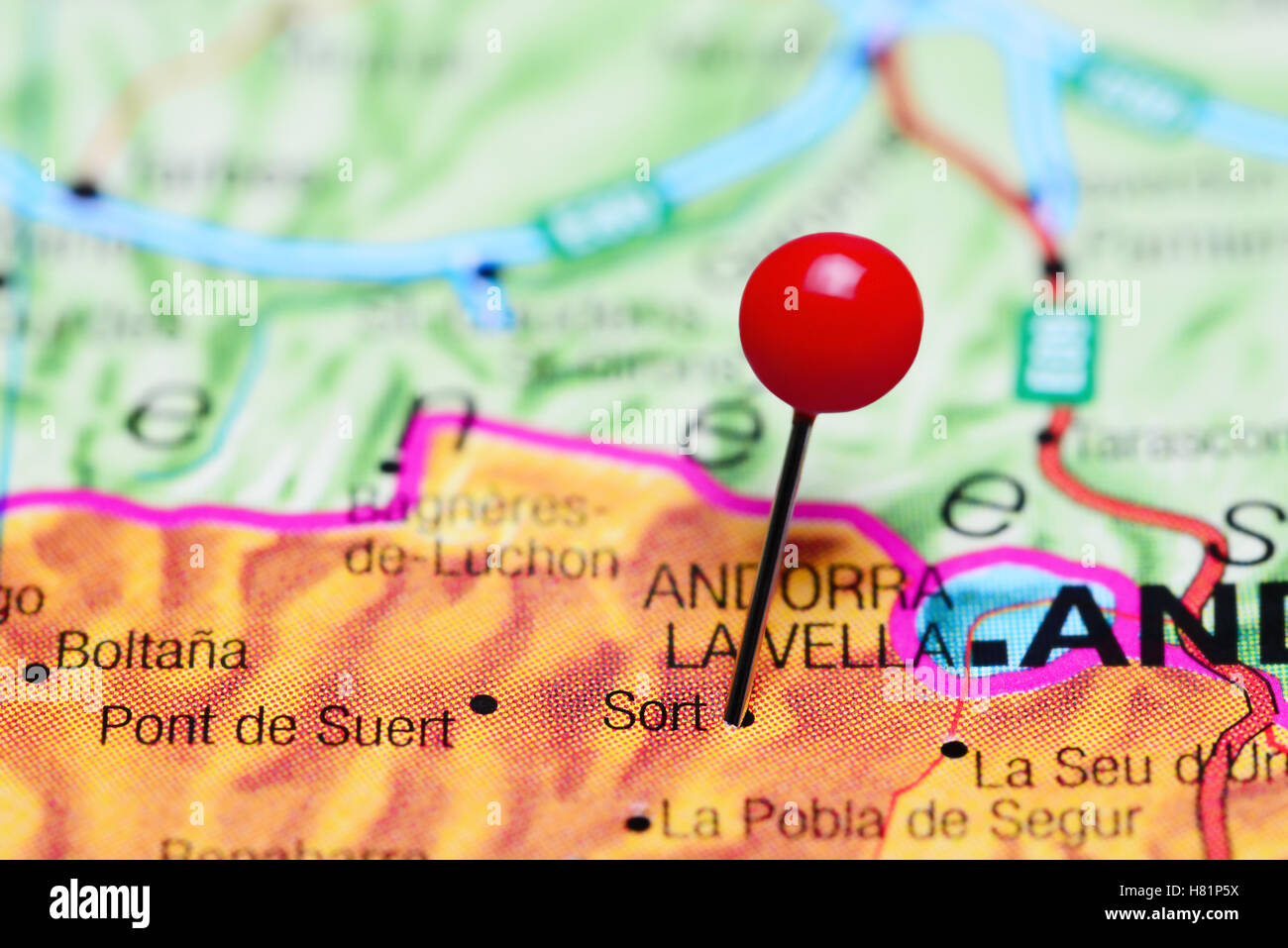 Sort pinned on a map of Spain Stock Photo - Alamy Sort pinned on a map of Spain Stock Photo - Alamy