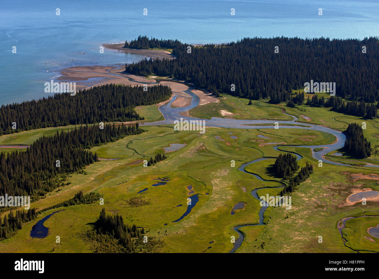River delta, Lake Clark National Park, Alaska Stock Photo - Alamy