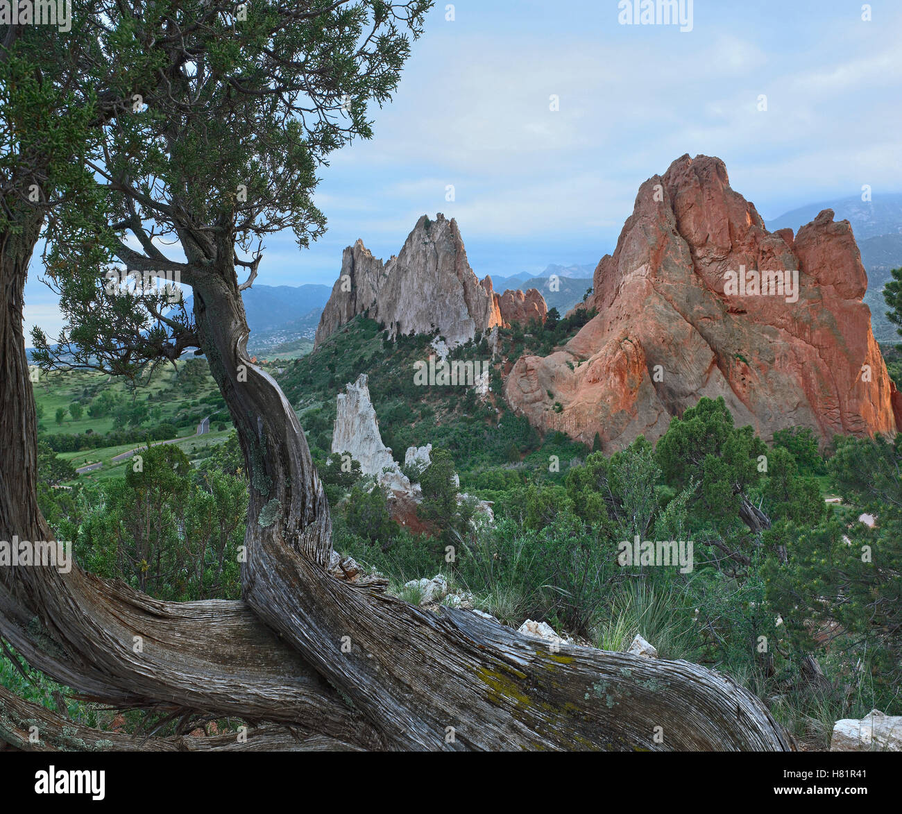Gray Rock and South Gateway Rock, Garden of the Gods, Colorado Stock ...