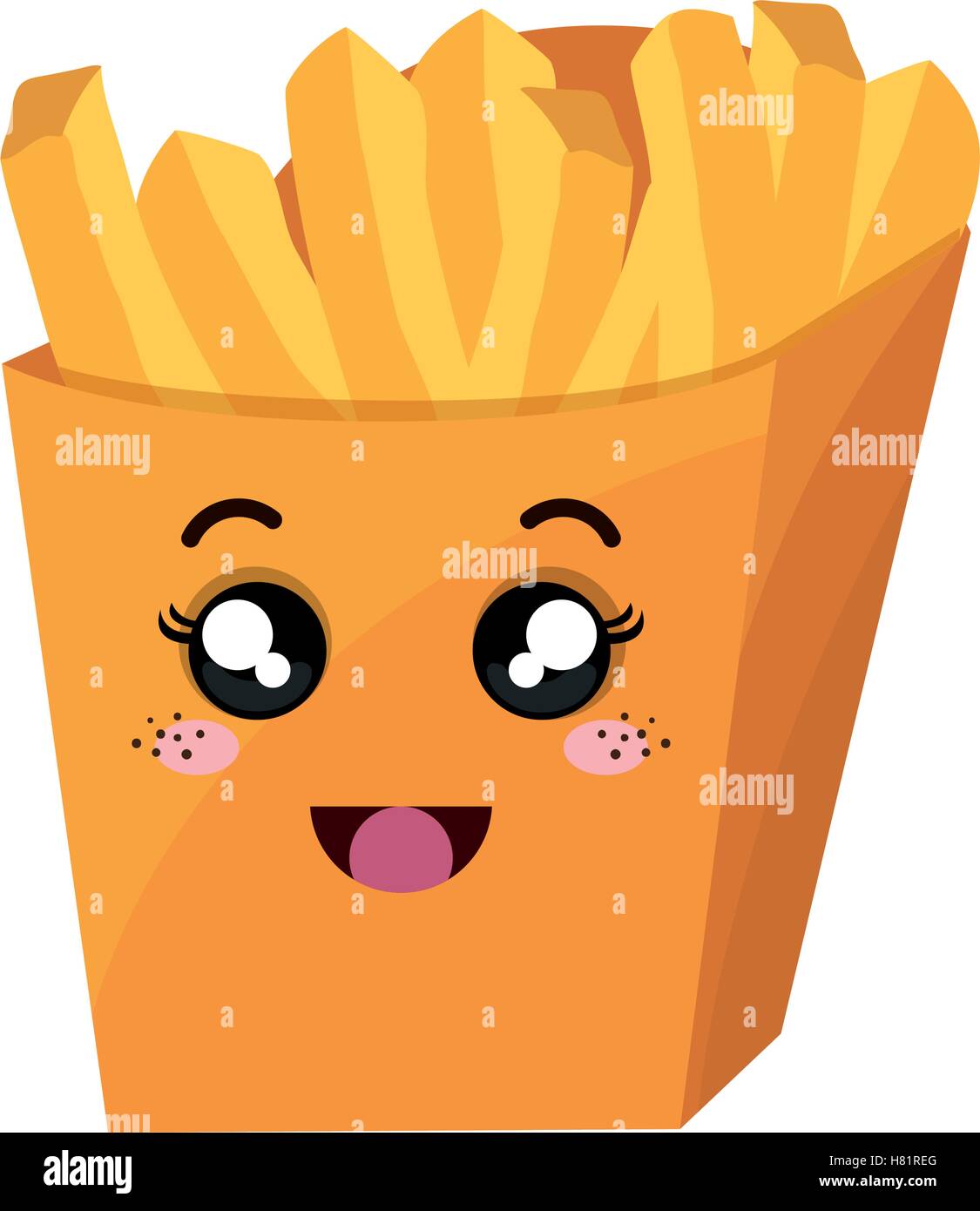 french fries kawaii style vector illustration design Stock Vector Image ...